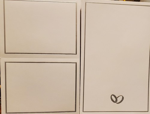 G SQUARED 50 Count Print Your Own Invitation Kit Silver Rings White NIB ...