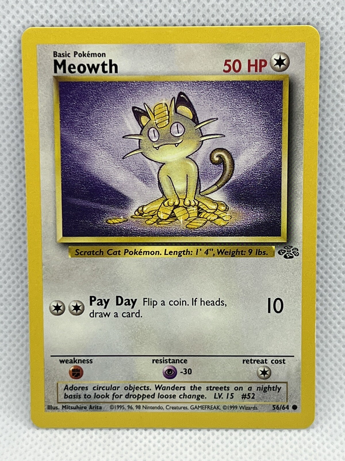 Pokemon Meowth 56/64 Gold Border For Sale - MAVIN