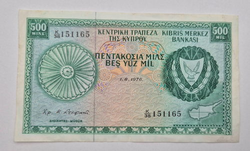CYPRUS 500 MILS 1970 BANKNOTE | eBay.de