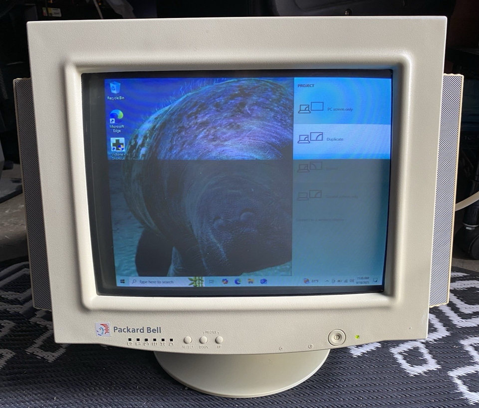 Vintage Packard Bell Model 1020 Monitor w/ Speakers BBE SRS (1996 ...