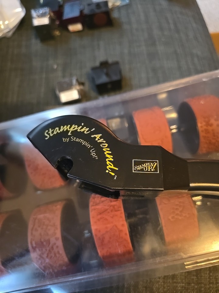 LOT of Stampin' Up Around Roller Wheel, 10 Rollagraph Stamps & 4 Ink ...