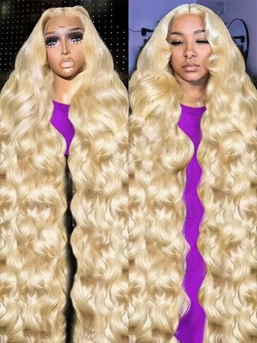 40 Inch 613 Body Wave Blonde 13x6 Hd Lace Frontal Human Hair Wig ...