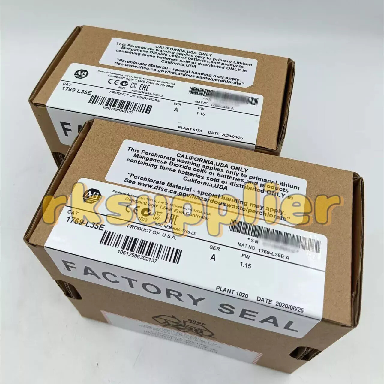 New Sealed Allen-Bradley 1769-L35E SER B CompactLogix 1.5 MB ENet ...