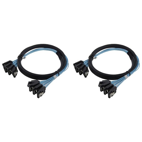 2X SAS Cable Sata Cable High Speed 6Gbps 4 Ports/Set High Quality ...