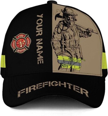 Personalized Firefighter Baseball Caps, Firefighter Hats, Fire ...