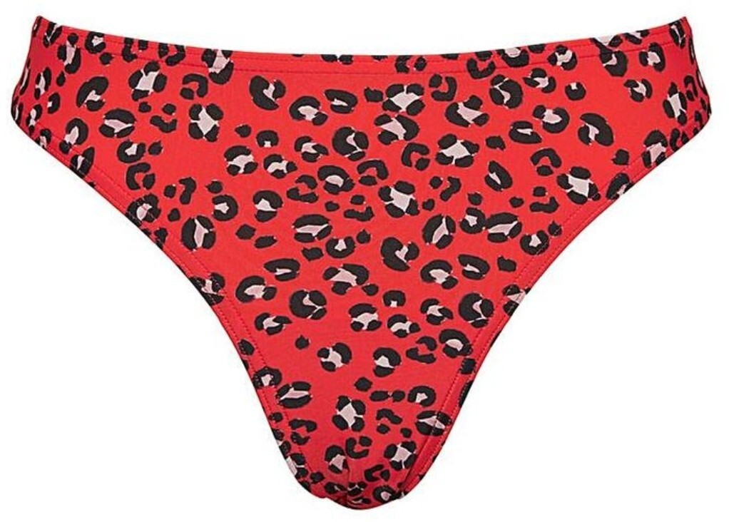 Figleaves Swimwear Mala Classic Leopard Print Bikini Bottom RED Size UK ...