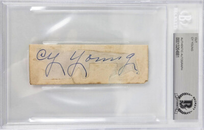 Cy Young Autographed Cut Signature - Beckett Encapsulated | eBay