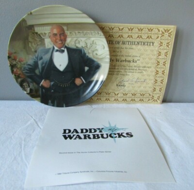 Daddy Warbucks Limited Edition Plate 2nd Issue Annie Collector's Plate ...