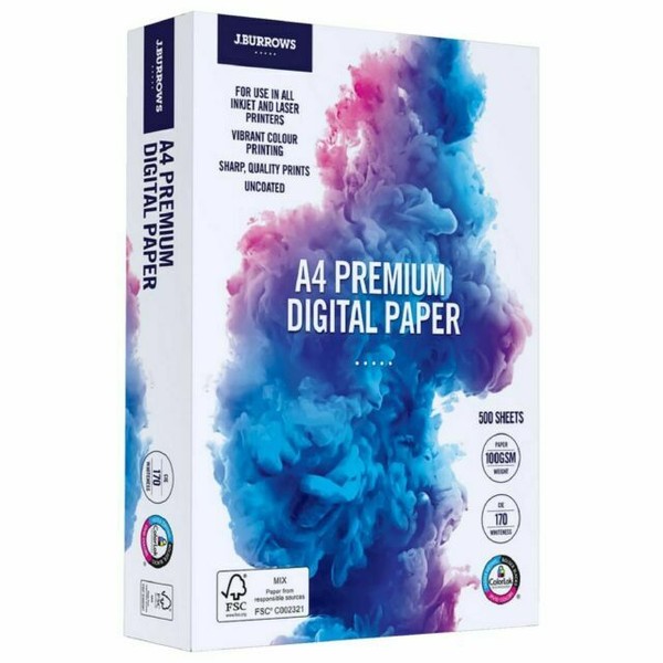 J.Burrows Premium A4 Digital Copy Paper, 500 Sheets - White for sale ...