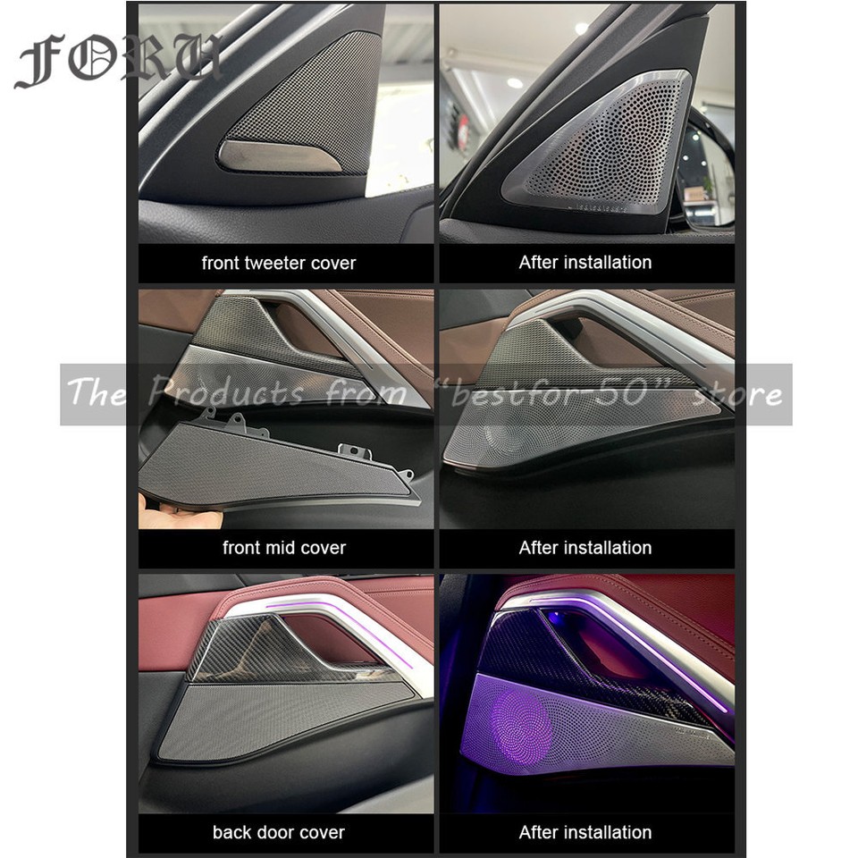 For 2019-2021 BMW G05 X5 Series Door Glow Tweeter Cover Audio MidHorn ...