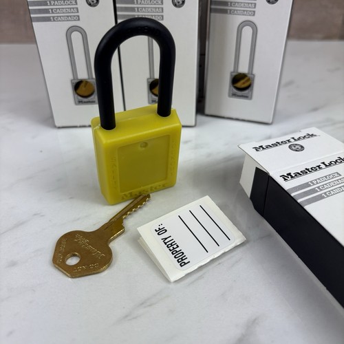 Master Lock 406YLW 406 Thermoplastic Safety Lockout Padlock Yellow ...
