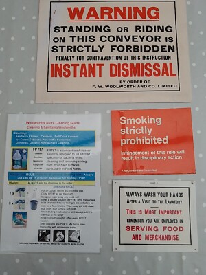 WOOLWORTHS Workplace Signage Bundle including Warning & Information ...