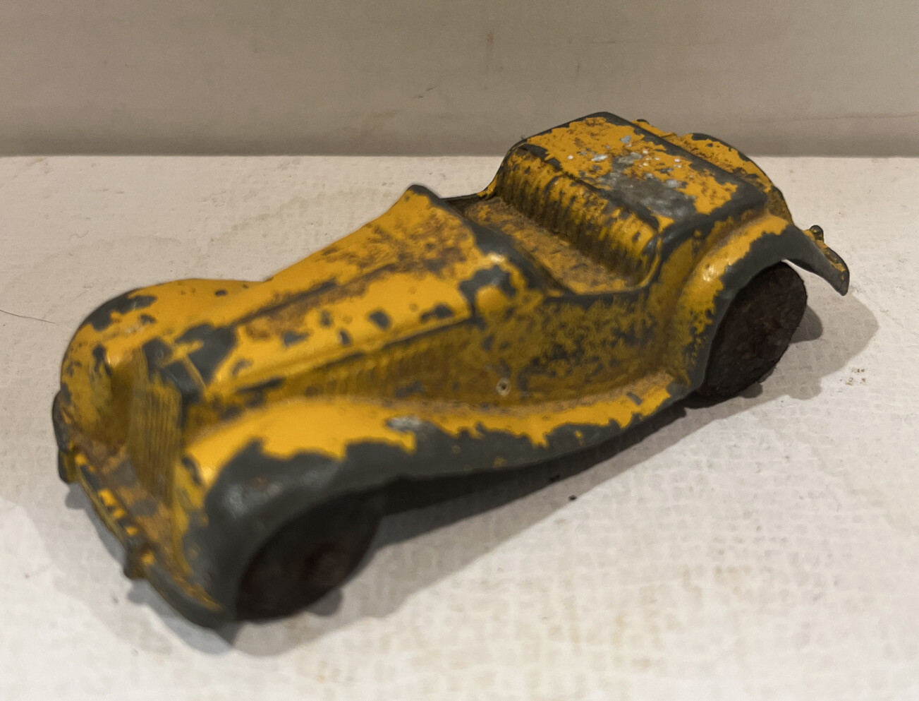 Vintage Tootsie Toy Yellow Roadster MG Coupe Convertible Diecast | eBay