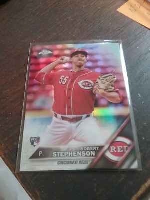 Robert Stevenson SP RC refractor 2016 Topps Chrome Cincinnati Reds no ...