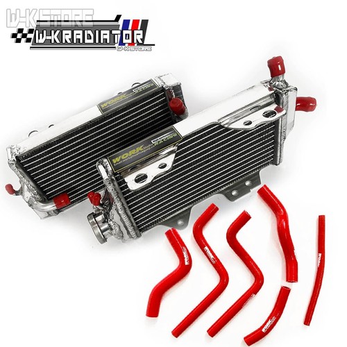 Racing Radiator & Red hoses for Honda CR125R 2001 2000 CR 125R CR 125 R ...