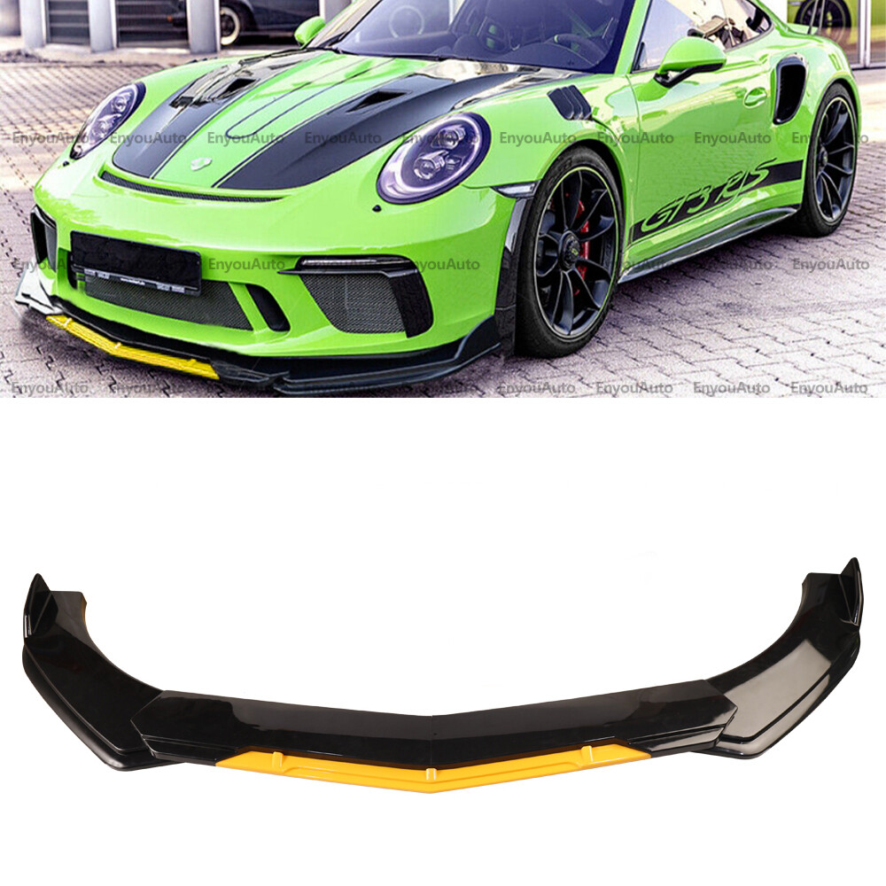 For Porsche Panamera Front Bumper Lip Spoiler Splitter Gloss Black ...