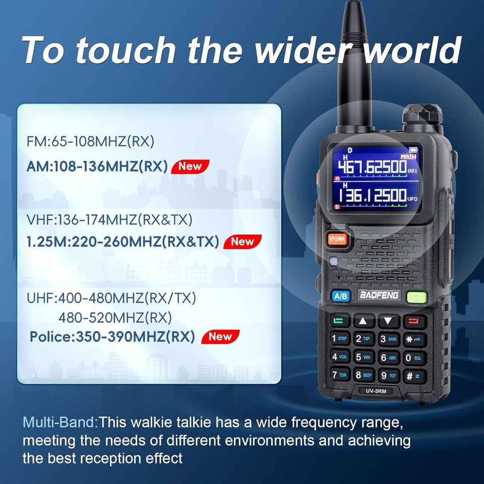 Digital Handheld Radio Scanner Fire Police VHF FM EMS Ham 2 Way ...