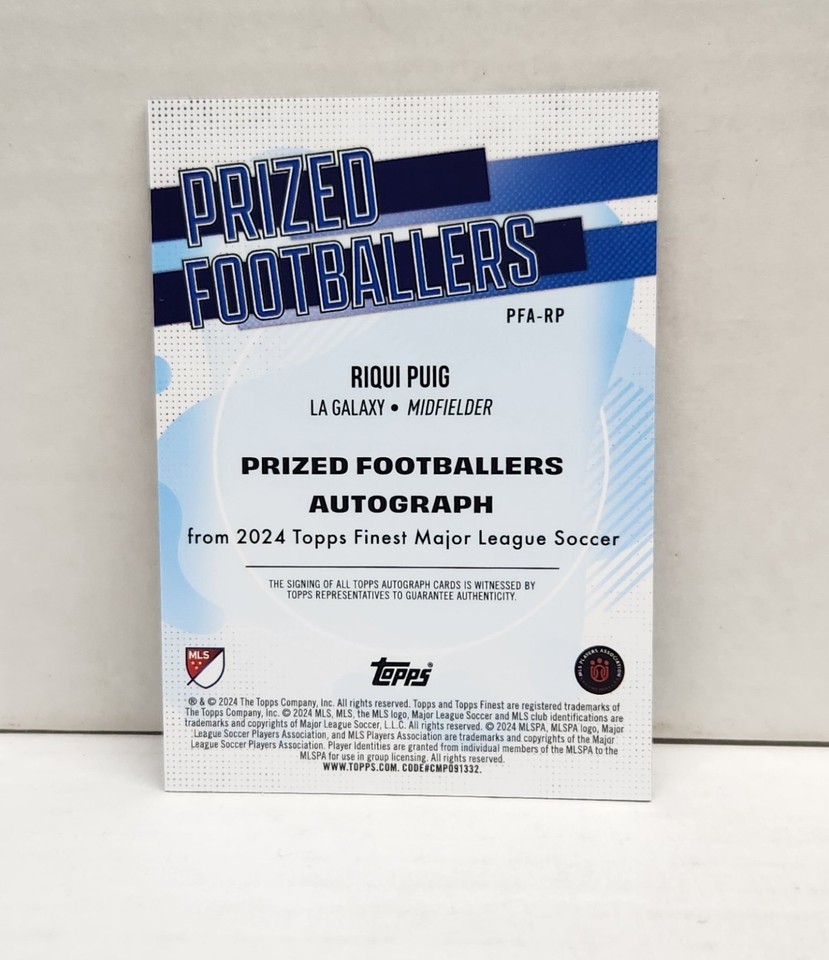 RIQUI PUIG 2024 Topps Finest MLS #PFA-RP Prized Footballers ~ LA Galaxy ...