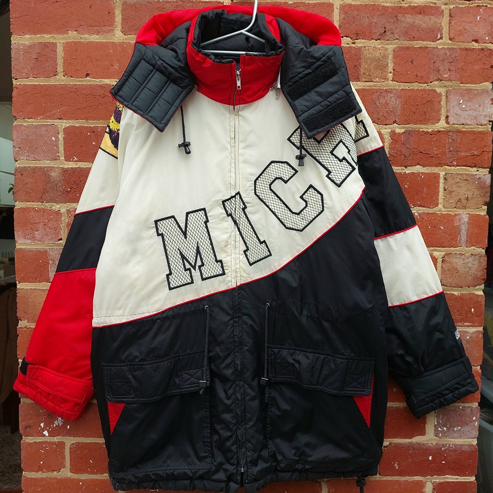 RARE Vintage 90s MICHIGAN WOLVERINES Football Varsity… - Gem