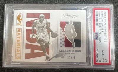 2013-14 Panini Prestige NBA Materials Prime #2 LeBron James Patch Card ...