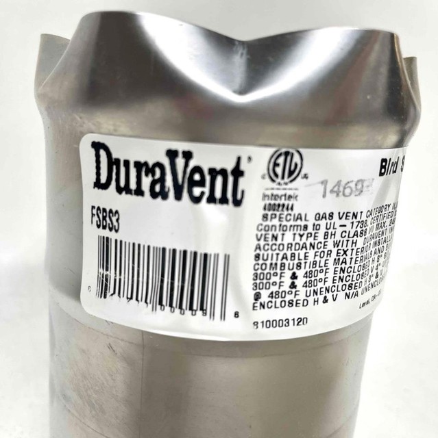 DuraVent FSBS3 Stainless Steel FasNSeal Bird Screen for 3 Inch Fasnsea ...