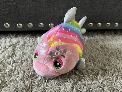 Cutetitos Partyitos RAINBOW FISH Plush 7" Bean Bag Stuffed Toy Fishito ...