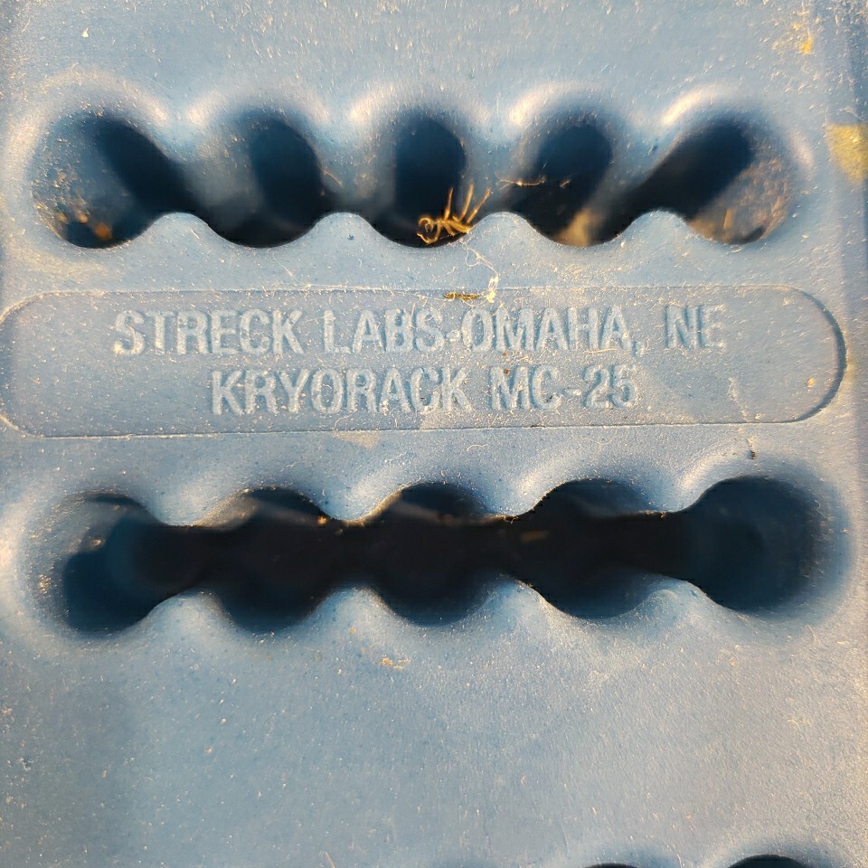 Streck Labs Kryorack MC-25 Test Tube Rack Cooler Chiller Aqueous With ...