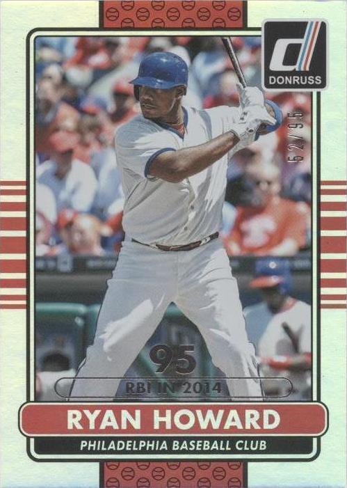 2015 Panini Donruss - Ryan Howard #135 Stat Line Season /95 for sale ...