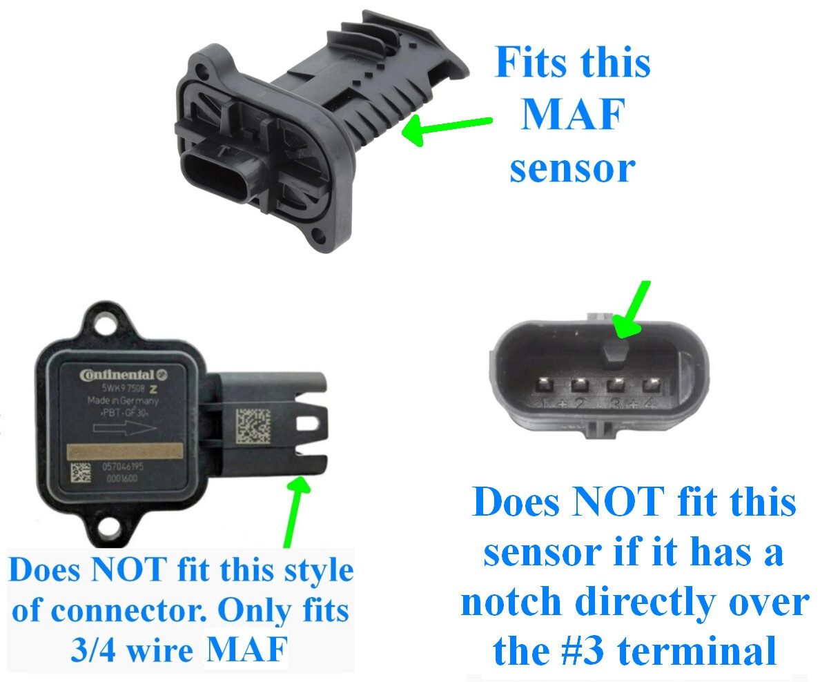fits BMW Mini 3 or 4 Wire MAF Mass Airflow Sensor Connector Plug ...