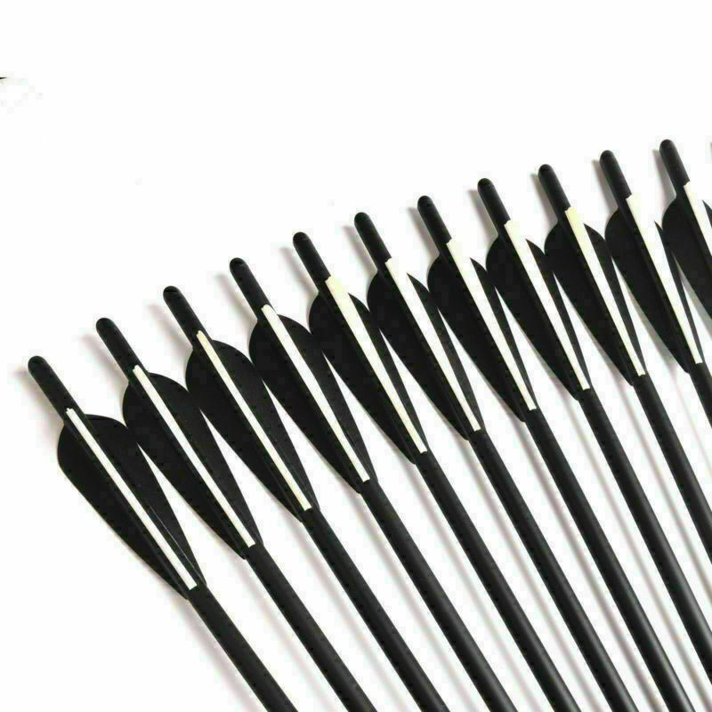 20" Carbon Crossbow Bolts Hunting Arrows OD 8.8mm Half Moon Nock ...