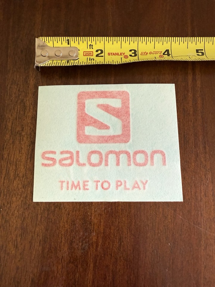 Salomon Red Logo Sticker/Decal Outdoor Hiking Backpack Skiing Approx 4. ...