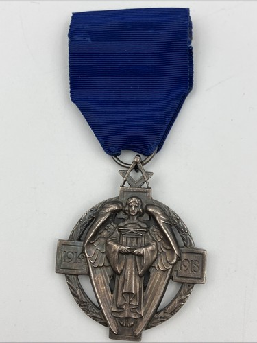 WW1 Masonic Hallstone Jewel 1914-18 Sterling Silver Hallmarked 1928 34 ...
