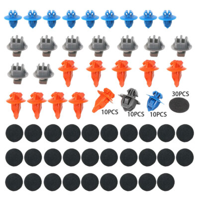 60Pcs Car Front Door Trim Body Moulding Repair Panel Clips For Toyota ...