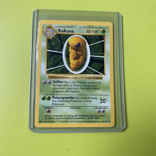 Kakuna Base Set 33/102 Shadowless Pokemon Trading Card | eBay
