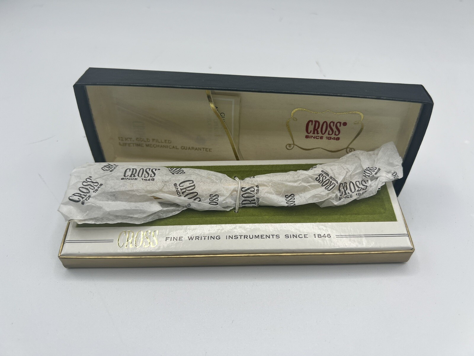 Vintage Cross Pen Set - 14K Gold Filled - Blue Ink with Original Box ...