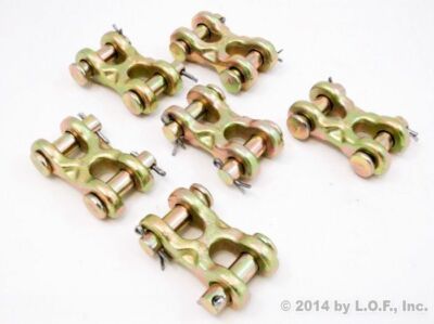 (6) Safety Chain Repair Link 3/8" Twin Clevis G70 Trailer 6600 WLL | eBay