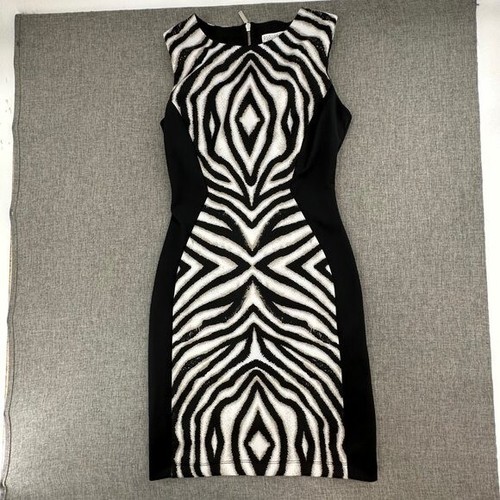 Bisou Bisou Michele Bohbot Dress Zebra/ Animal Print Sz 6 Sleeveless ...