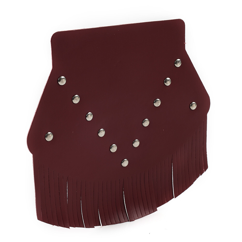 Fender Mud Flap Mudguard Cover PU Leather with Fringe Red For Harley ...