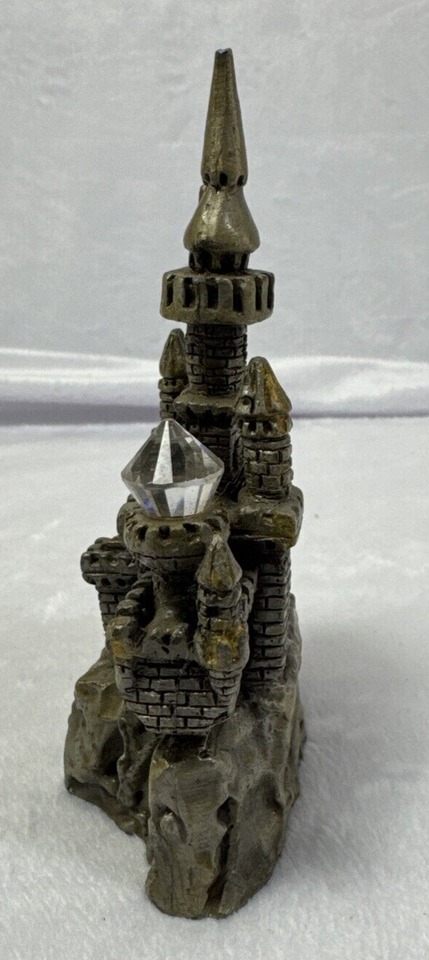 Metal Pewter Castle Figurine with Crystal | eBay