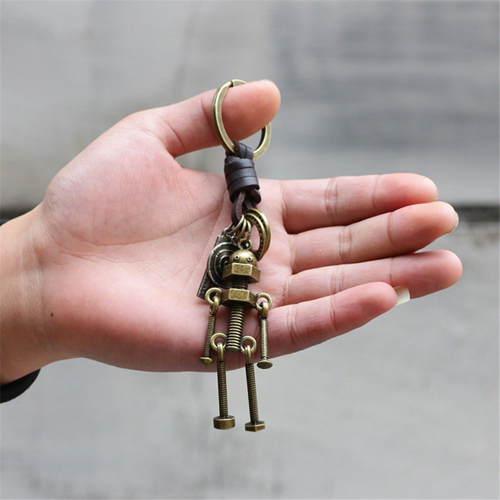 Fashion Keyring Car Key Chain Steampunk Screw Robot Keychain Vintage ...