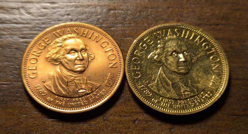 1789-1797 George Washington 1st President Commemorative Coin Token Lot ...