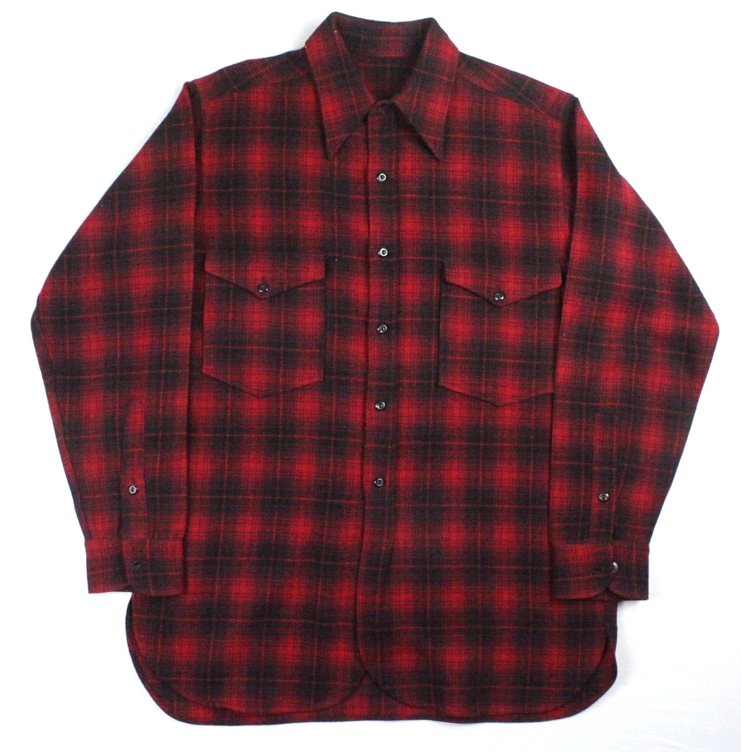 Pendleton Vintage 1930's-40's USA Wool Plaid Flannel … - Gem