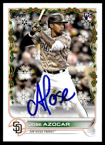 2022 Topps Holiday Baseball Jose Azocar RC San Diego Padres #HW62 ...