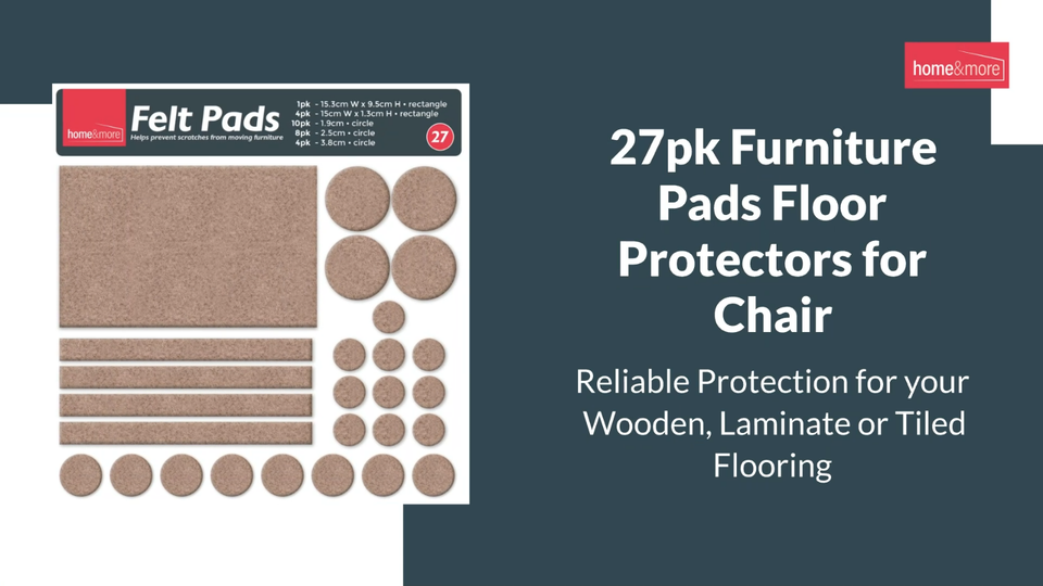 27 Felt Pads Self Adhesive Sticky Wood Furniture Floor Chair Legs ...