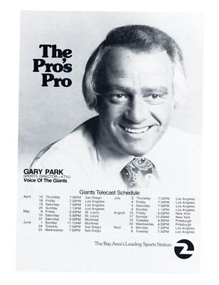 1975 KTVU Channel 2 Bay Area Print Ad, Gary Park Sports The Pro's Pro SF Giants | eBay