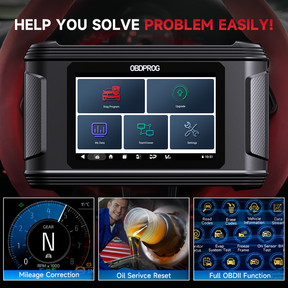 2025 NEWEST!OBDPROG M500 Mileage Odometer Correction Diagnostic Oil ...