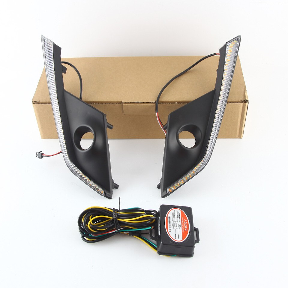 For 2016-21 Mazda CX-3 CX3 LED DRL Daytime Running Light Fog Lamp Bezel ...