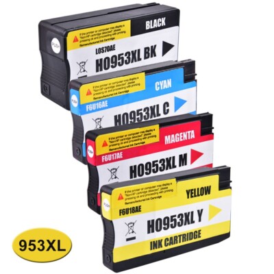 4 Ink Cartridge 953XL For HP OfficeJet Pro 7700 7720 7730 7740 WF 8200 ...