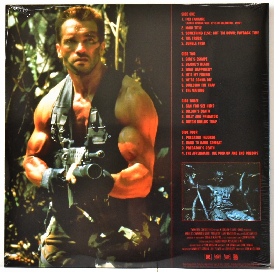 Predator Soundtrack Color Vinyl Record Only 900 Alan Silvestri Aliens ...