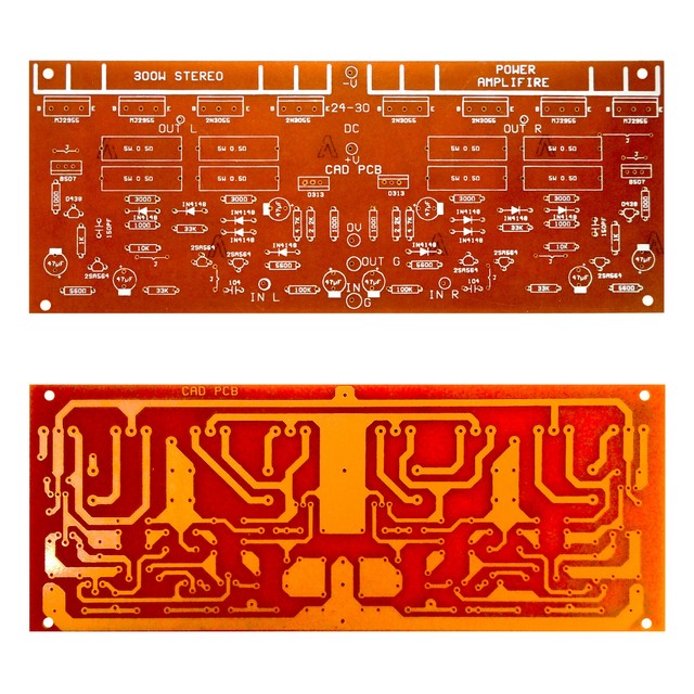 DIY Transistor Stereo Power Amplifier Kit 300w Tip3055 Mj2955 PCB ...